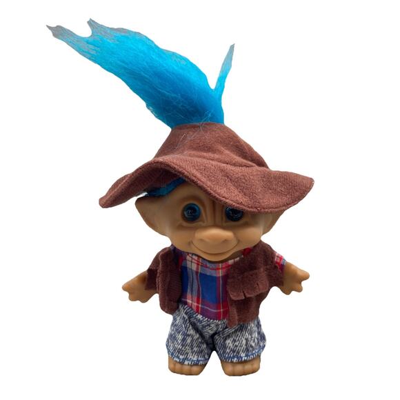 Ace Treasure Trolls | Toys | Vintage Cowboy Troll 5 Ace Novelty Blue ...